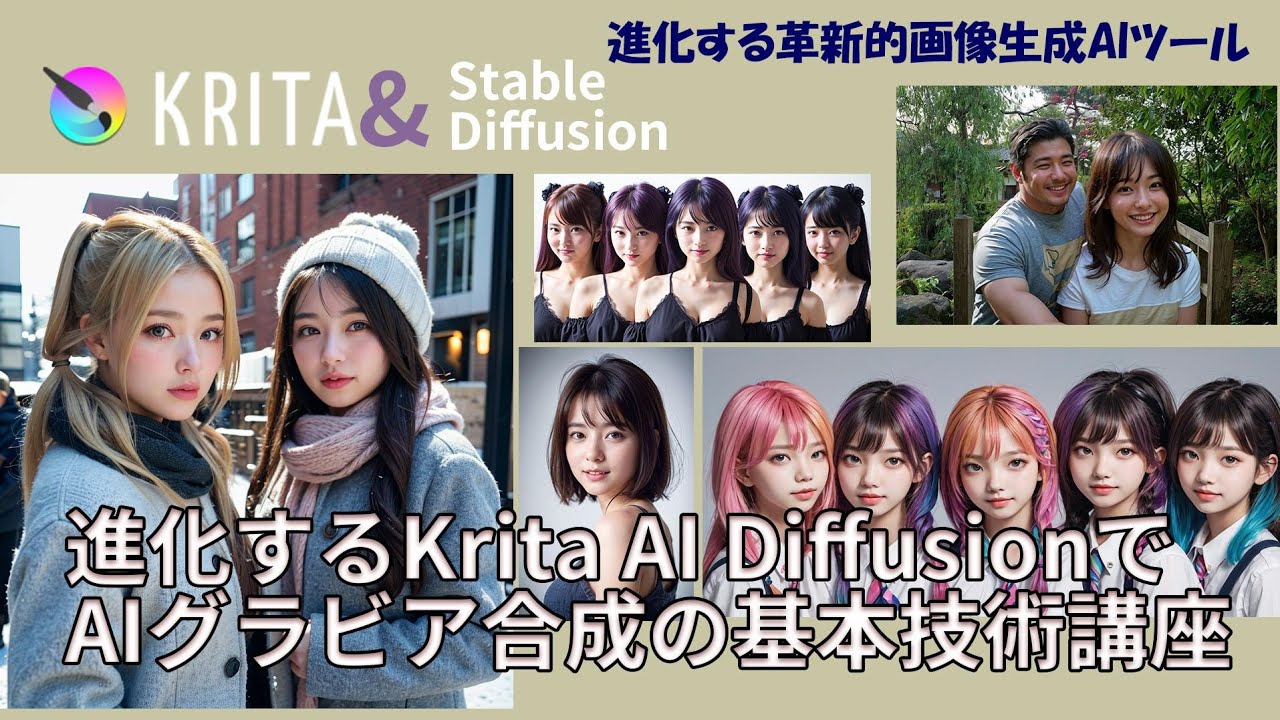 進化するKrita AI DiffusionでAIグラビア作成の基本技術講座 Basic techinical course of AI Photos with Krita AI ...