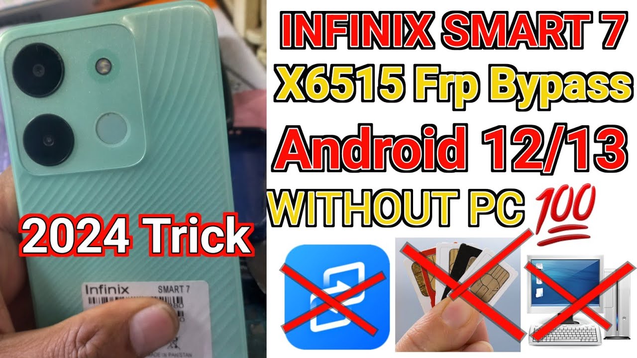 Infinix Smart 7 ( X6515 ) Frp Bypass 2024 Without Pc | 2024 Infinix Frp ...
