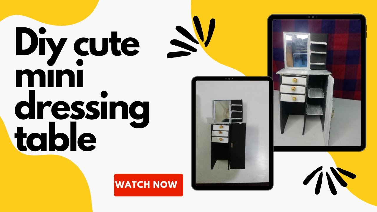 DIY cute mini dressing table ||craft from waste material || - YouTube