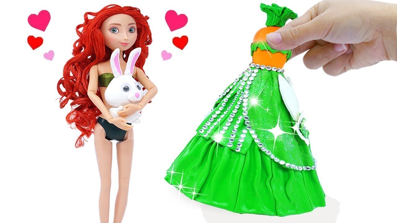 OLD MACDONALD HAD A FARM 💖 Glitter Play Doh Carrot Dresses for Merida ...