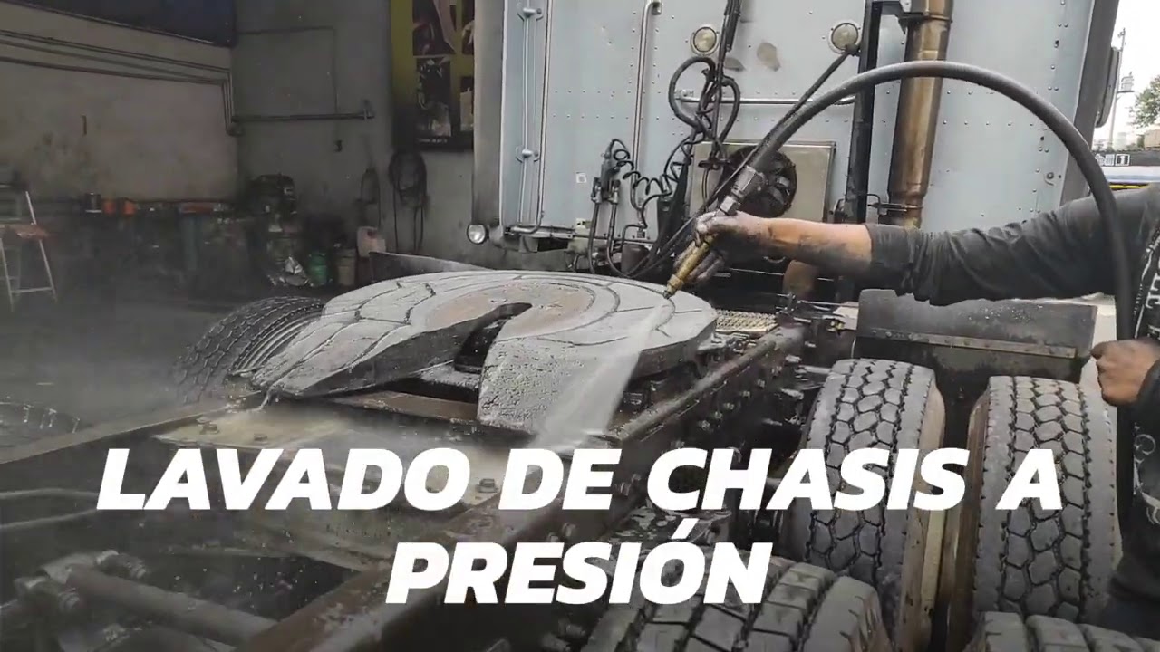 lavado y engrasado tracto camión - YouTube