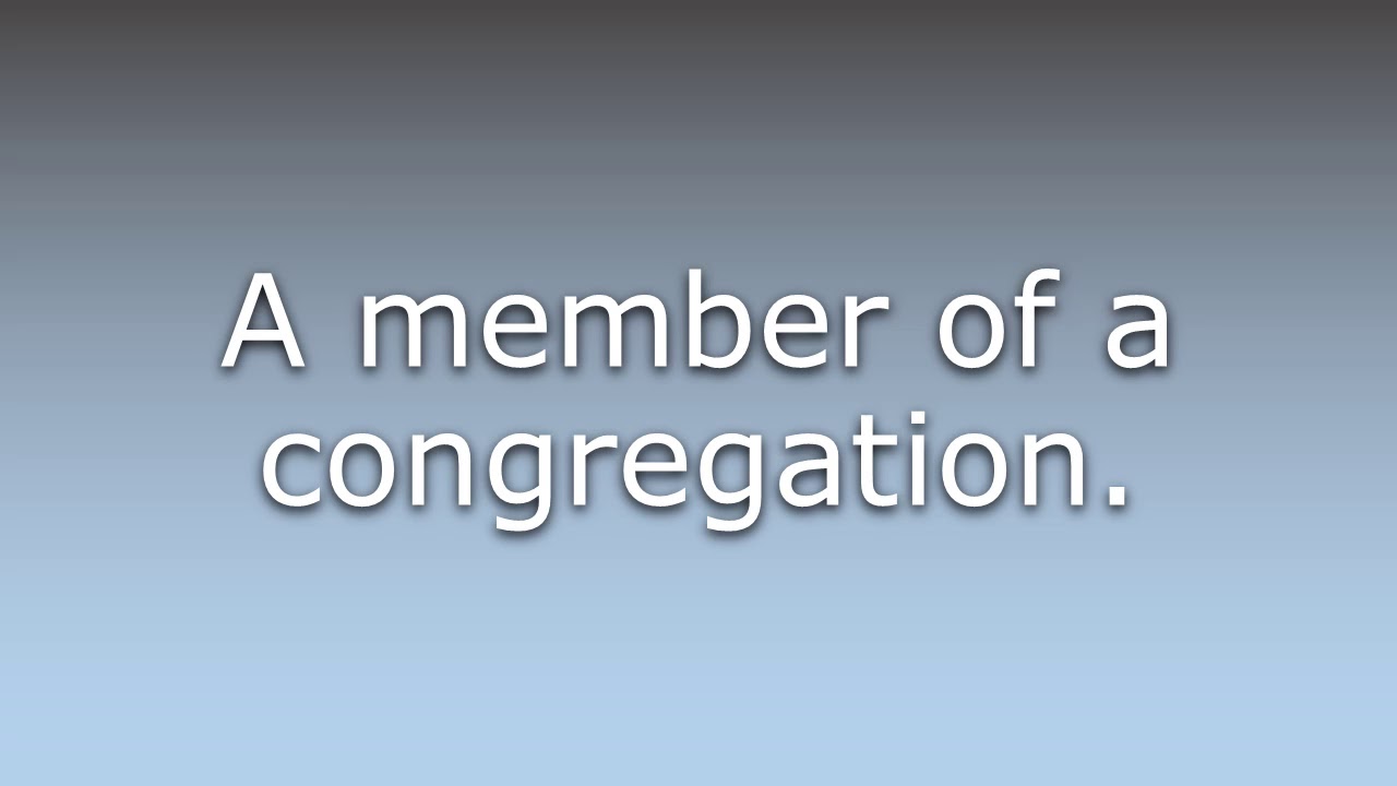 What does Congregant mean? - YouTube