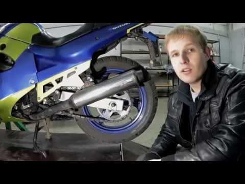 Проверка цепи Сузуки Катана 600 - YouTube
