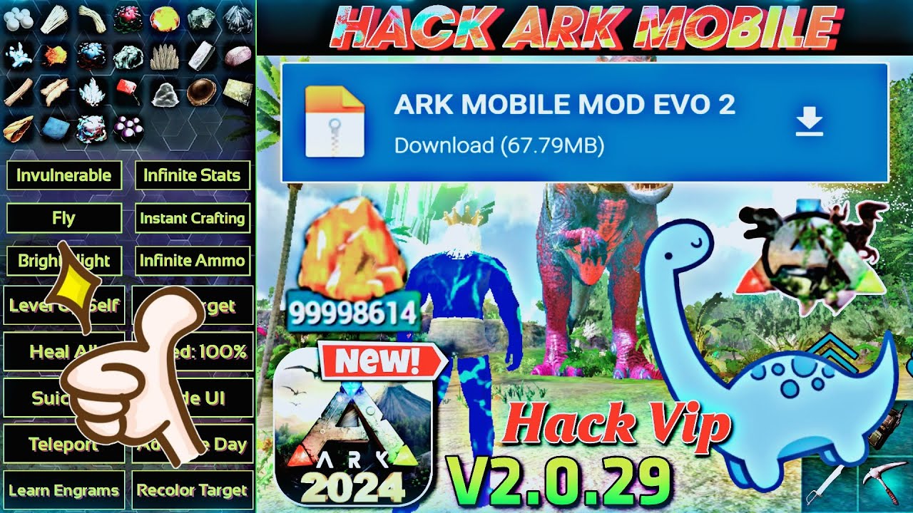 Cách Hack ARK Mobile Vip V2.0.29 ( Android 14 ) Free God Console, Mua ...