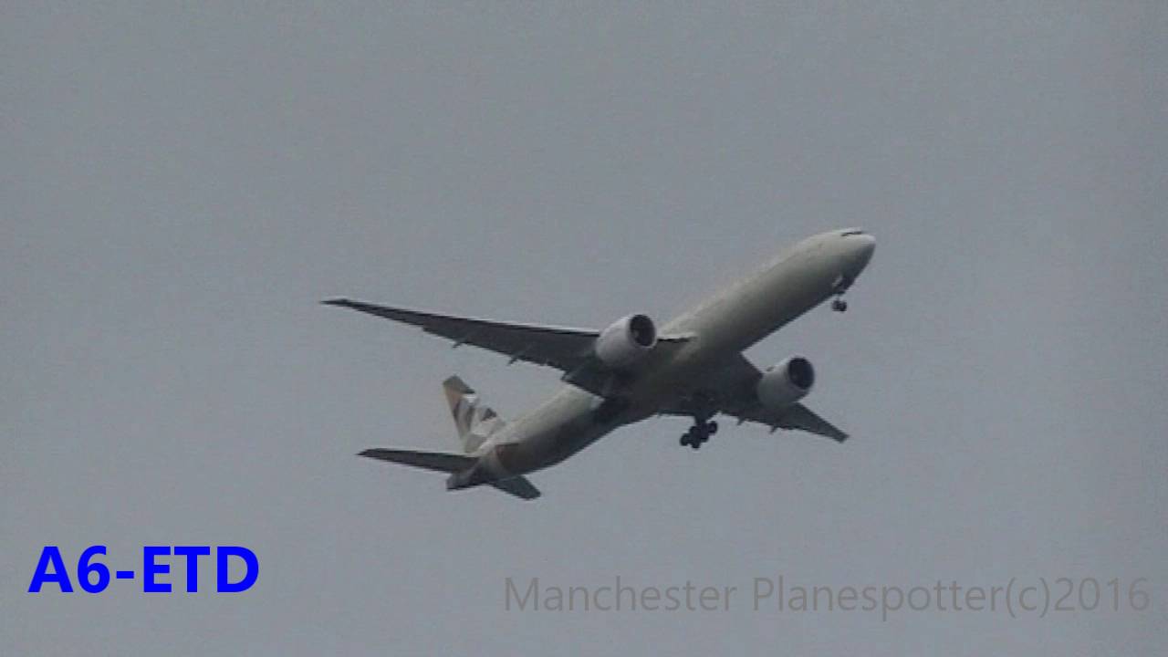 Etihad Airways Boeing 777-3FXER A6-ETD On EY21 Heading To Manchester ...