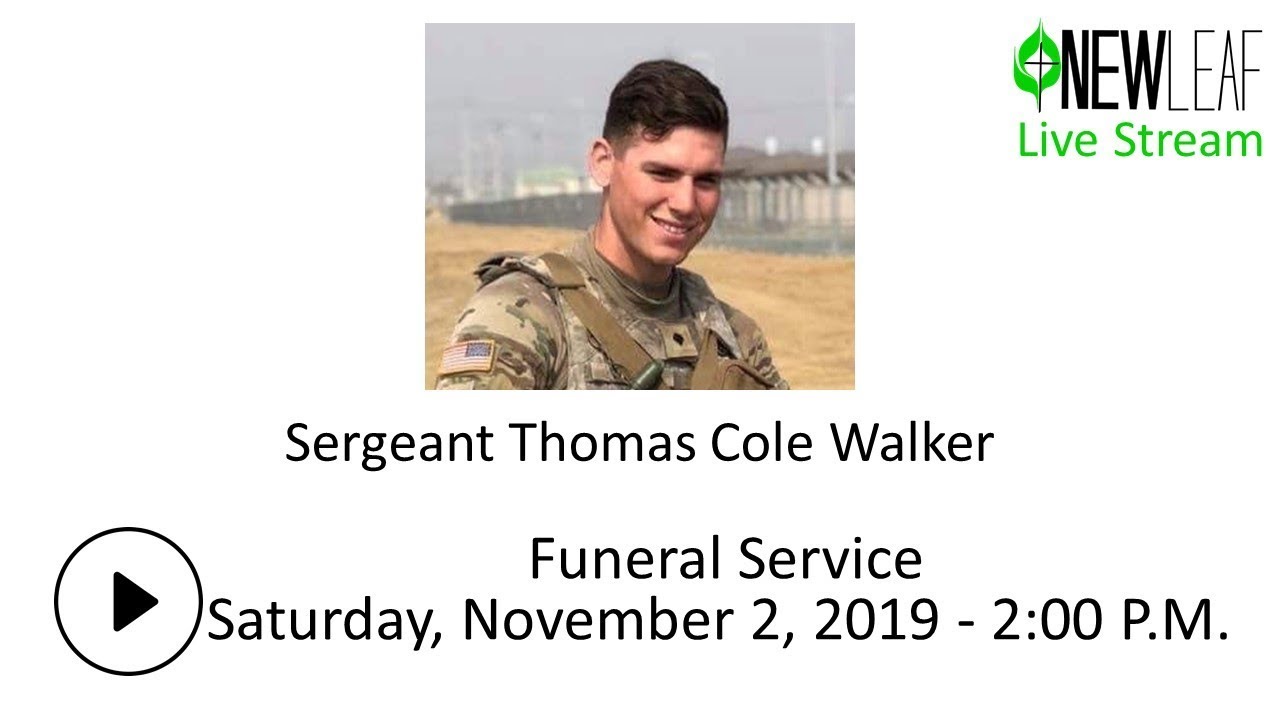 Sergeant Thomas Cole Walker Funeral Service - YouTube