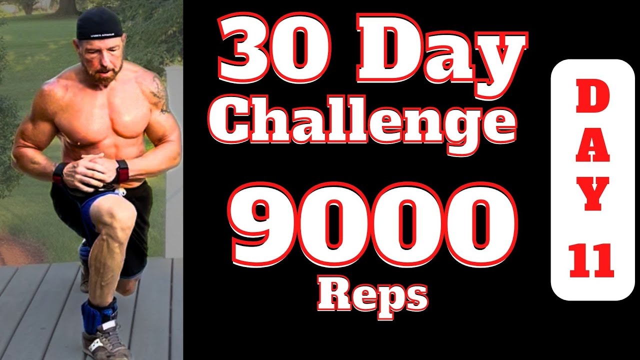 Bodyweight Workout Challenge NO EQUIPMENT 30 Day Road to 9000 Reps ...
