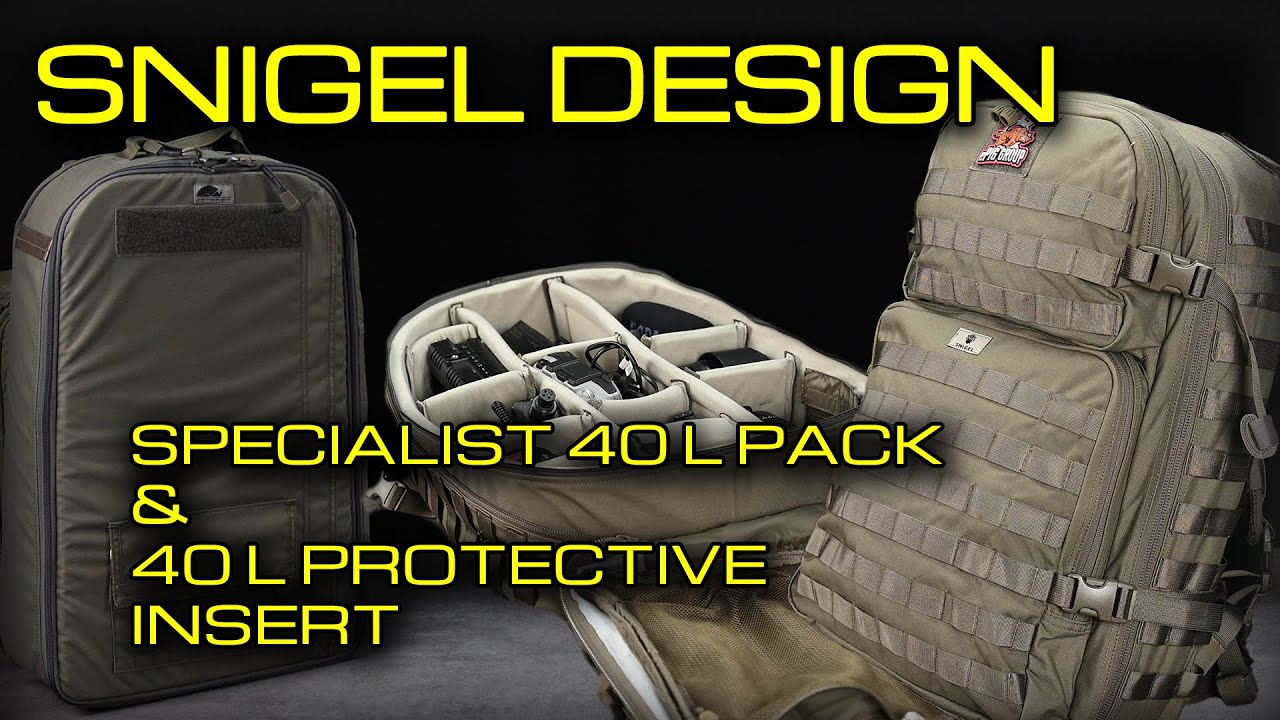 SNIGEL DESIGN SPECIALIST 40 L PACK & 40 L PROTECTIVE INSERT - YouTube