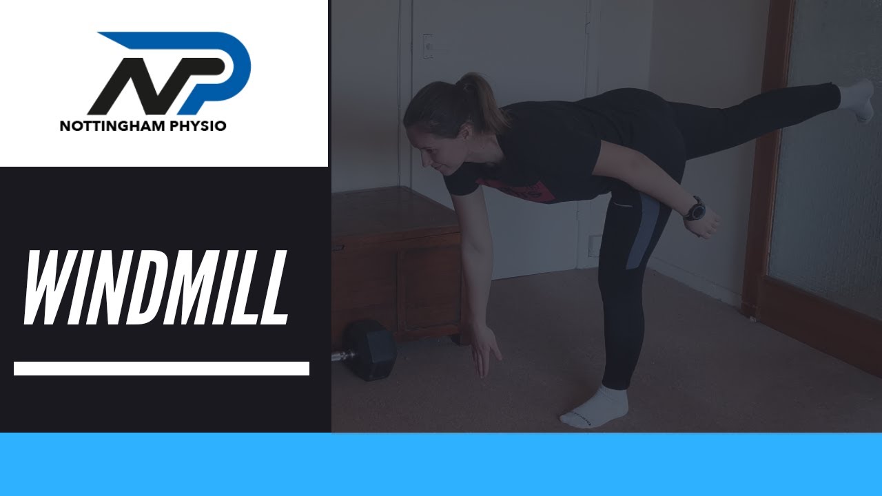 Single leg dynamic exercise: Windmill with Paulina - YouTube