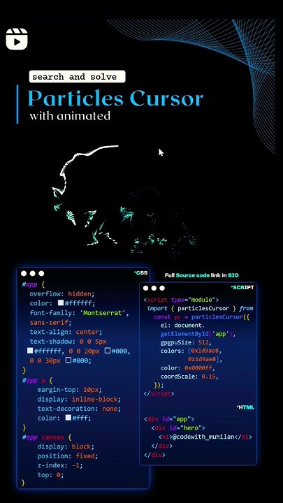 how to create Mouse pointer on your website using html css javascript #mousepointer #webIdea ...