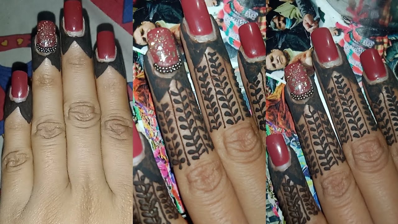 beautiful and stylish finger design😍😍/backhand finger design # ...