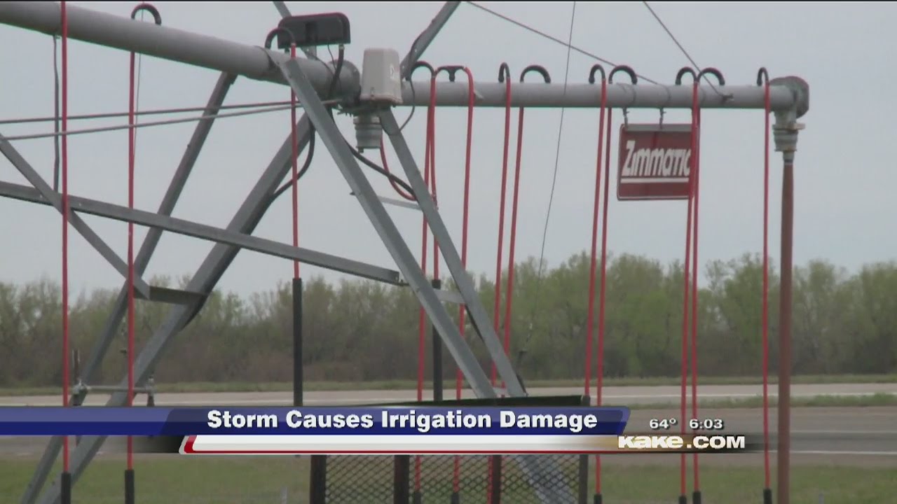 Storm Damages Irrigation Equipment - YouTube