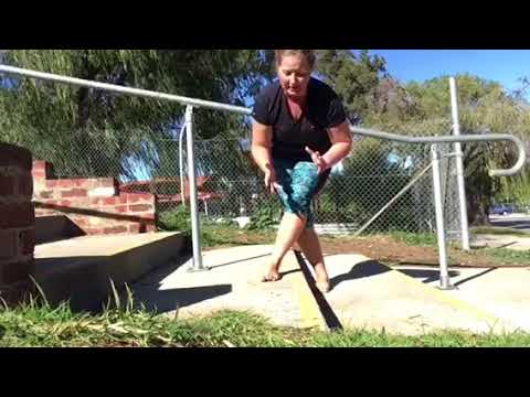 Grapevine step on stairs - YouTube