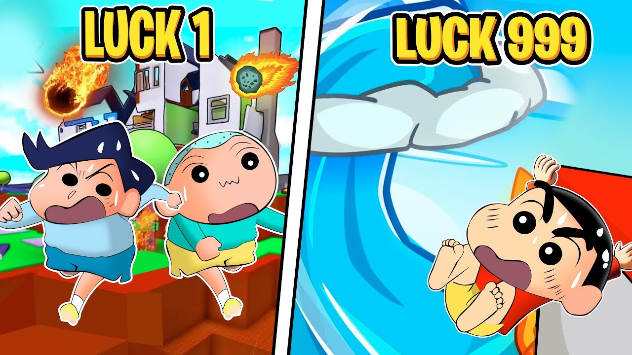 1% Luck vs 999% Luck In Natural Disasters 😱 || Funny Game Roblox 😂 ...