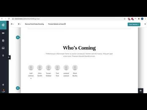 EventCreate Support: Make your Guest List Viewable on your EventCreate Custom Website - YouTube