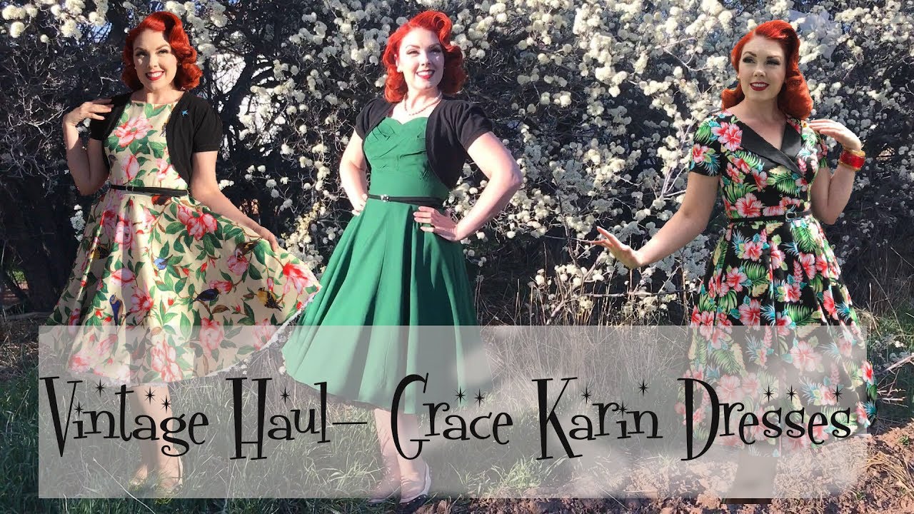 Vintage Haul Grace Karin Dresses - YouTube