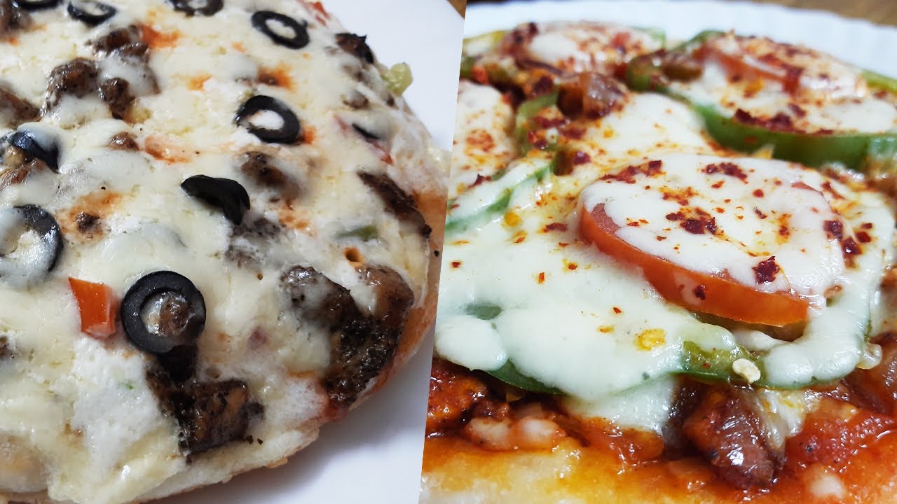 Spicy Red & White Mayo Pizza 🍕 | Homemade pizza without oven | Extra ...