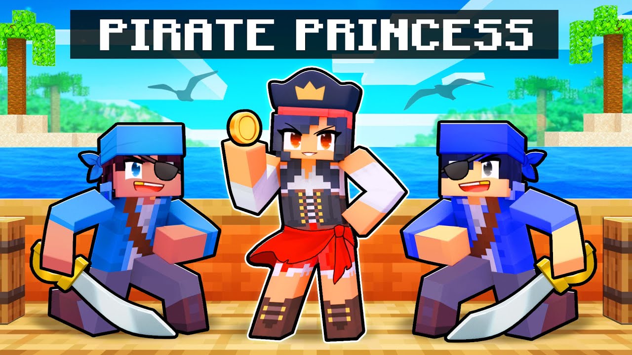 Playing as a PIRATE PRINCESS in Minecraft! - YouTube