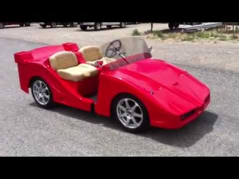 Italian Sports Car golf cart by Pennwick - YouTube
