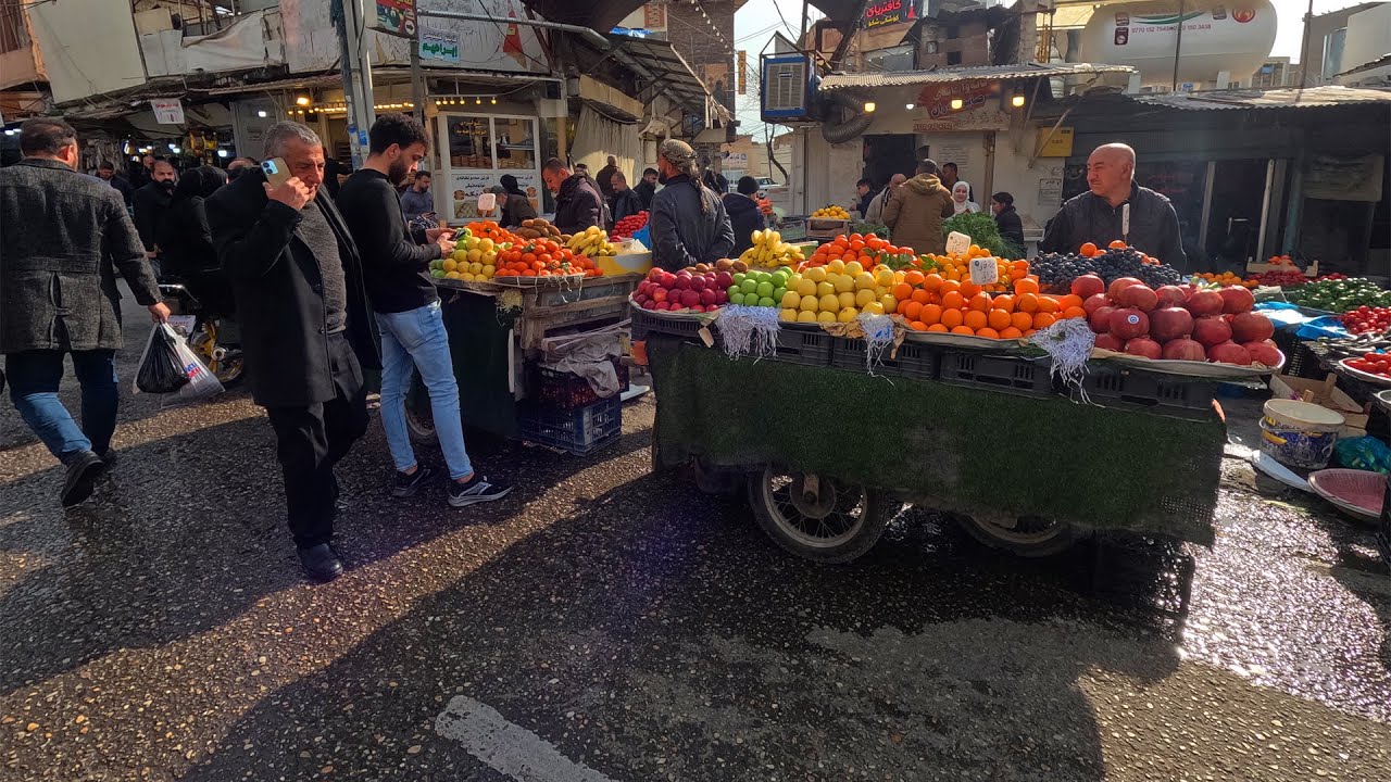 Historic Market in Iraq: Street Food, Bustling, Hardworking Vendors ...
