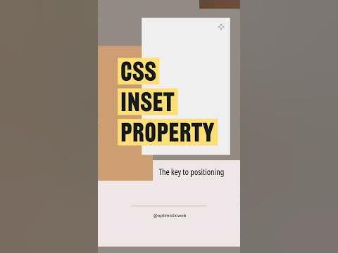 CSS Inset Property - The Key to Simplified Positioning - YouTube