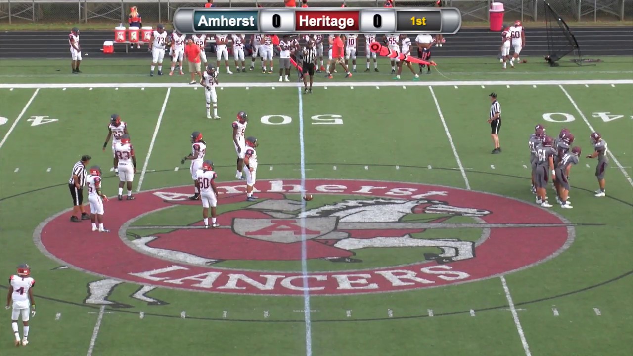 Amherst Lancers JV Football vs Heritage High School JV Football - YouTube