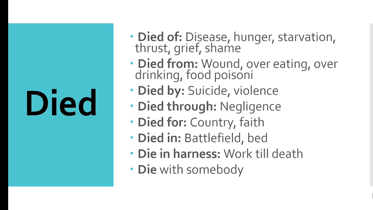 Died+Preposition - YouTube