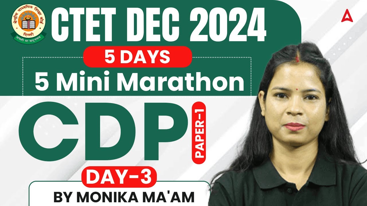 CTET DEC 2024 CDP 5 Days 5 Mini Marathon Day -2 By Monika Ma'am - YouTube
