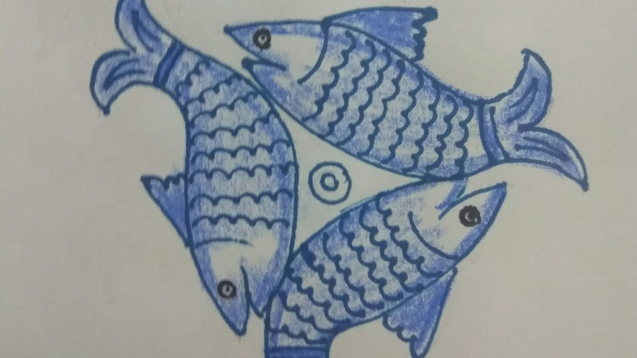 Fish kolam with 5×3 interlaced dots // special design kolam - YouTube