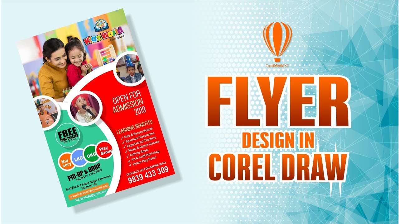 Pamphlet/ Flyer Design in CorelDRAW! Hindi tutorials - YouTube