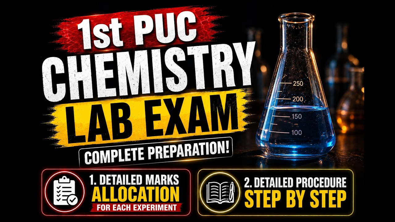 1st PUC Chemistry Lab Exam 2025 | 1st PUC Chemistry Practical Exam ...