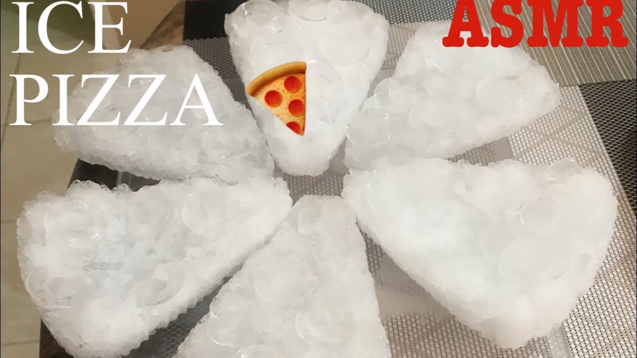 ASMR | ICE PIZZA 🍕 | POWDERY ICE | ICE EATING SHOW | ENJOY • - YouTube