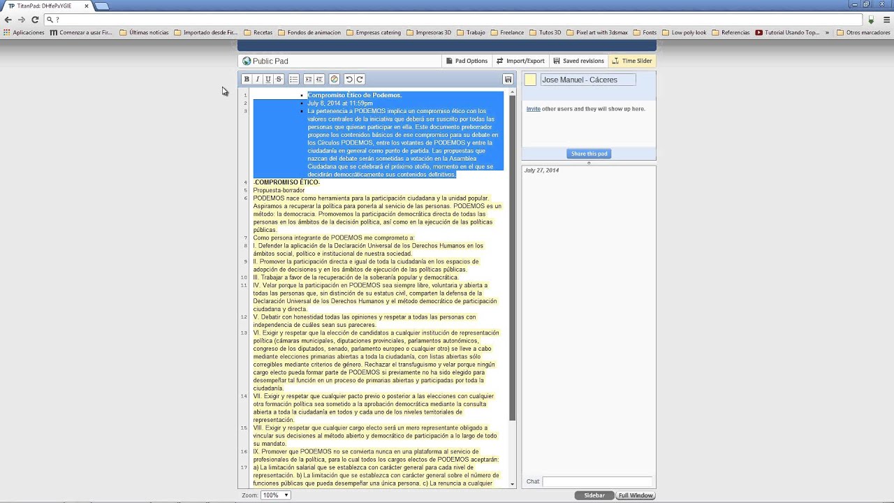 Tutorial de la herramienta de texto colaborativo Titanpad - YouTube