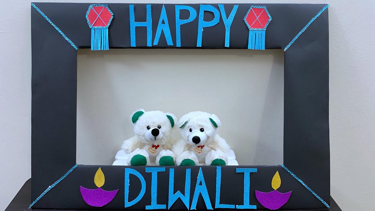 Selfie Frame Ideas | Diwali Photo booth frame | DIY Easy Selfie Frame ...