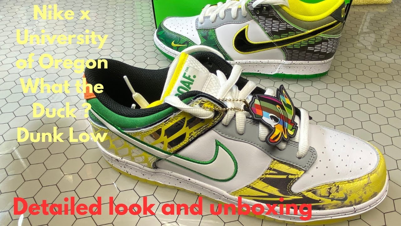 Nike x University of Oregon PE What The DUCK ??? Dunk Low "Away ...