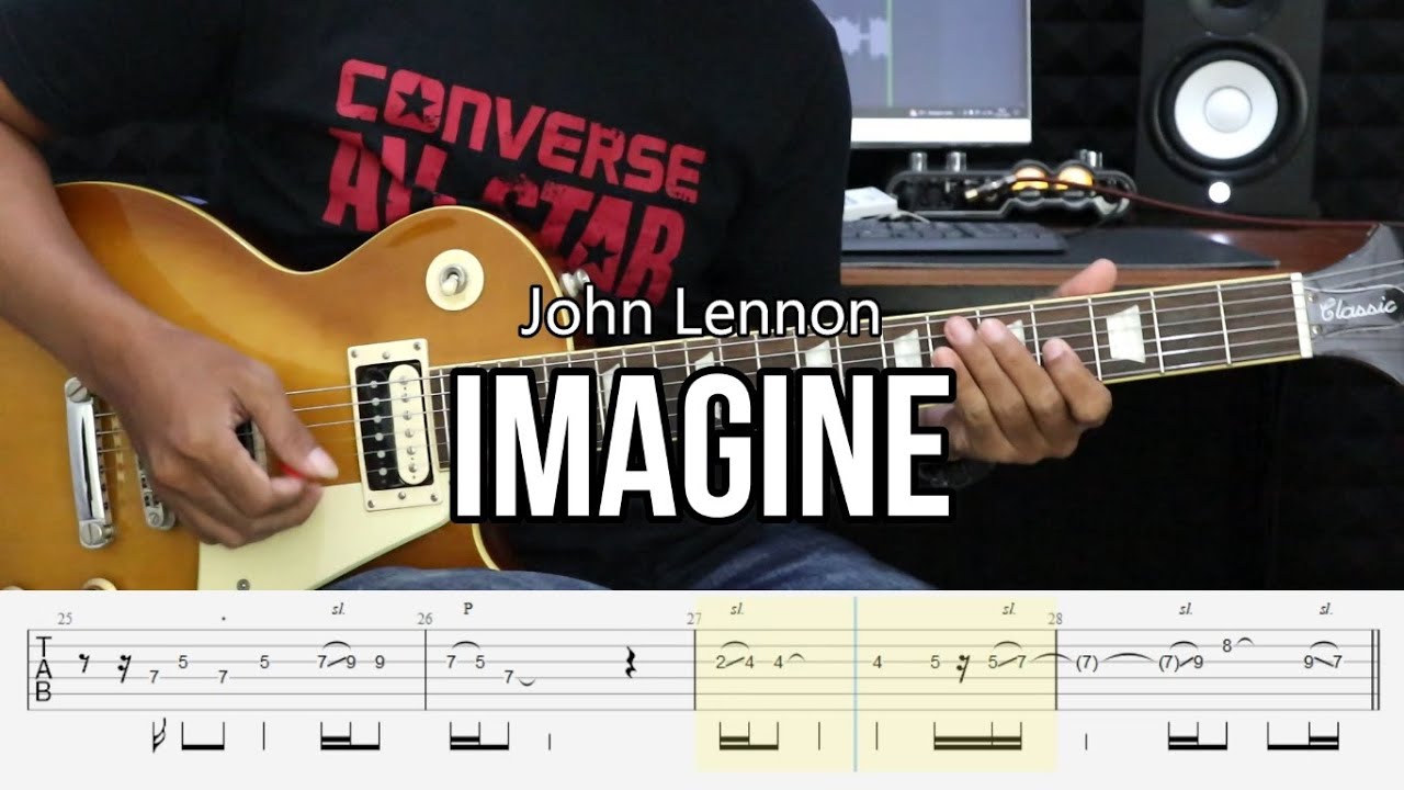 Imagine - John Lennon - Guitar Instrumental Cover + Tab - YouTube