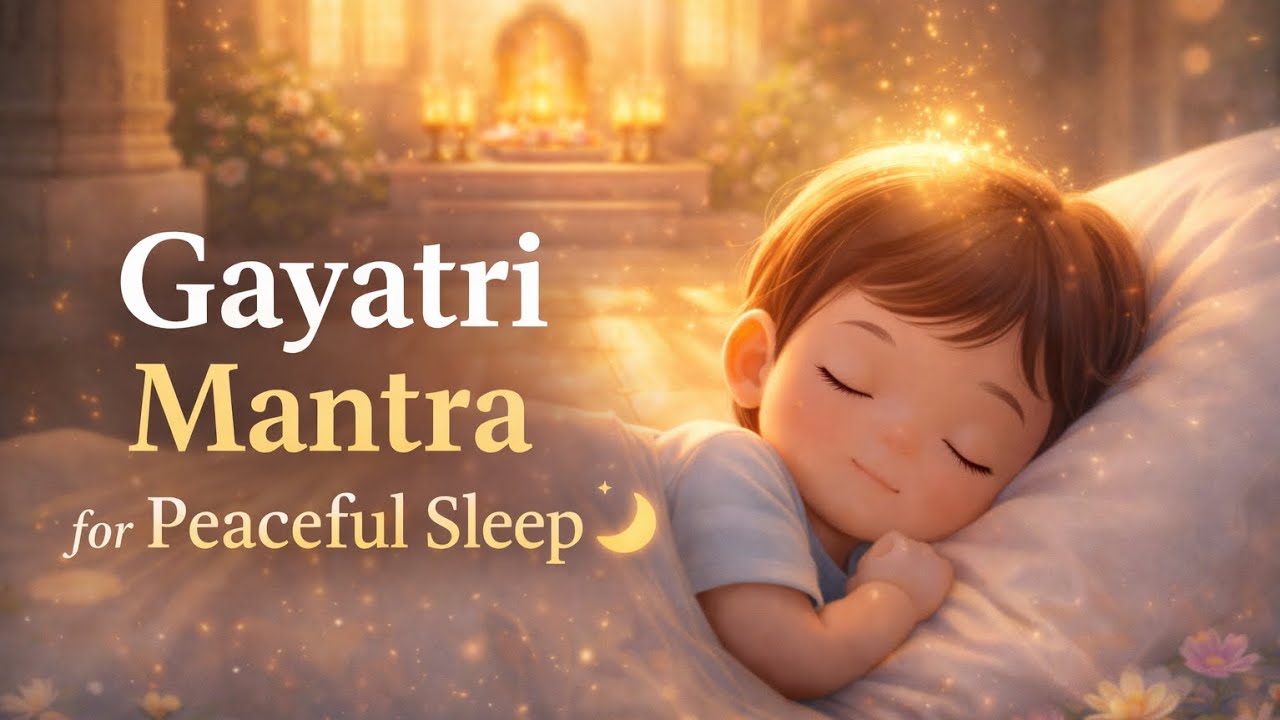 Peaceful Sleep with Gayatri Mantra 🌙 | Relaxing Bedtime Chant for Kids ...