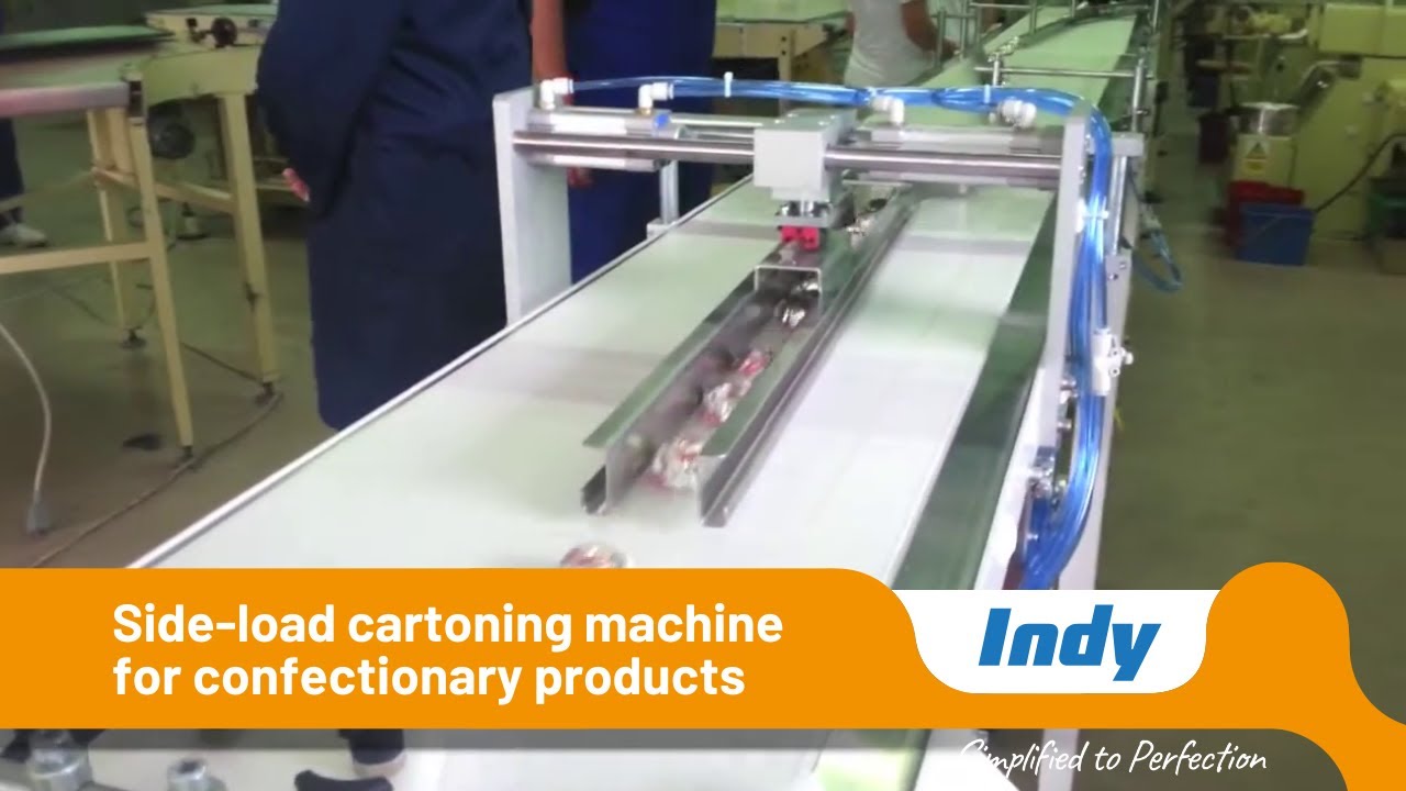 Indy | Side-load cartoning machine for confectionary products - YouTube