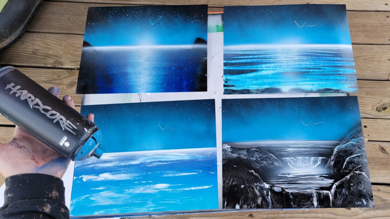 Different Ways to Spray Paint Water! - YouTube