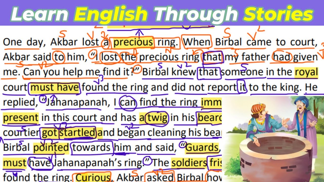 English Story Reading || Akbar Birbal Stories in English || Learn ...