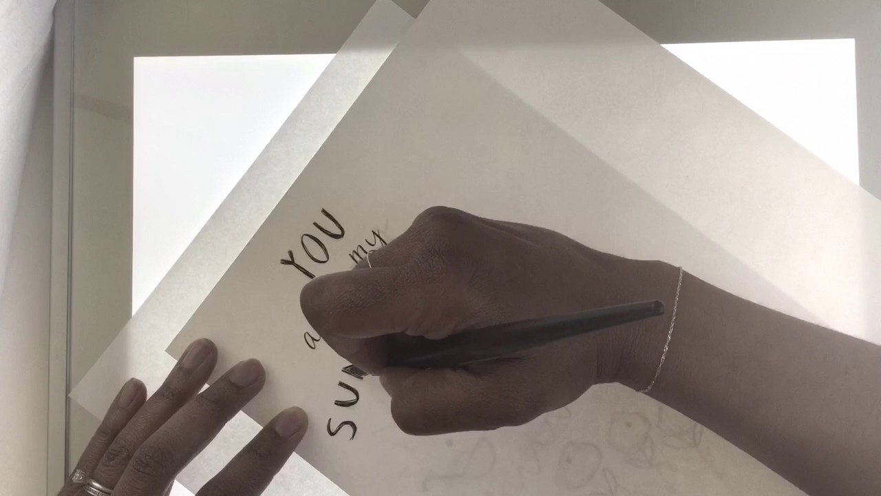 Hand Lettering 101 - Quick Timelapse Using Light Box - YouTube