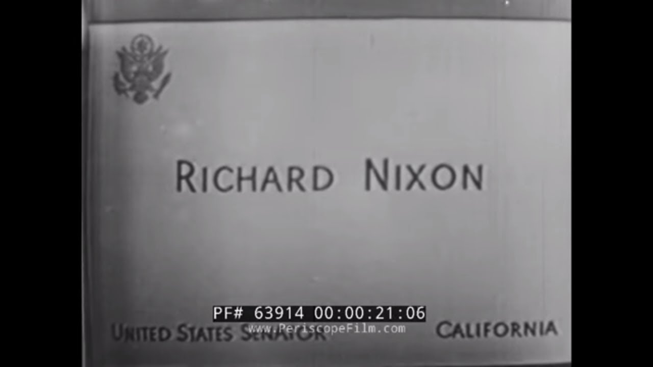 SENATOR RICHARD NIXON'S CHECKERS SPEECH SEPTEMBER 23, 1952 63914 - YouTube