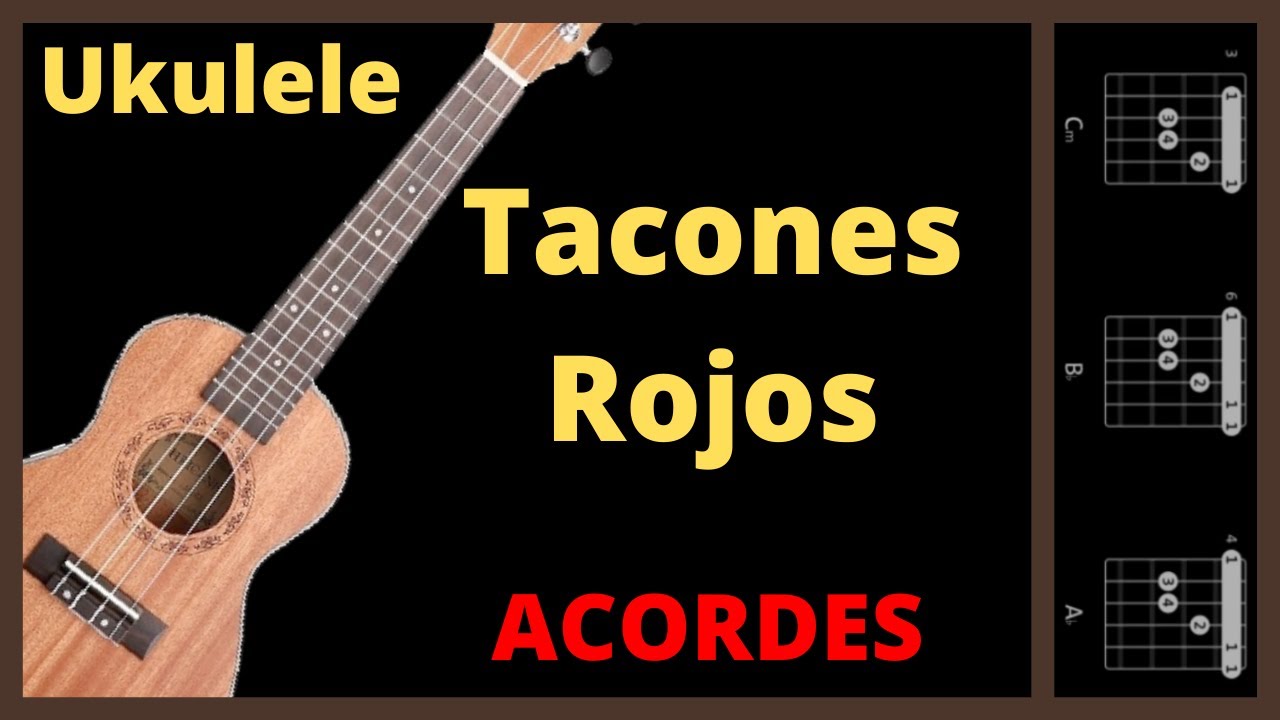 Sebastián Yatra Tacones Rojos, acordes de ukulele - YouTube