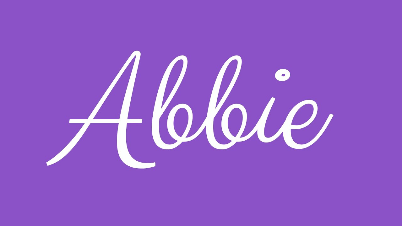 Learn how to Sign the Name Abbie Stylishly in Cursive Writing - YouTube