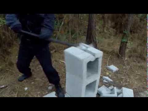United Cutlery M48 Kommando Tactical Survival Hammer Practice - YouTube