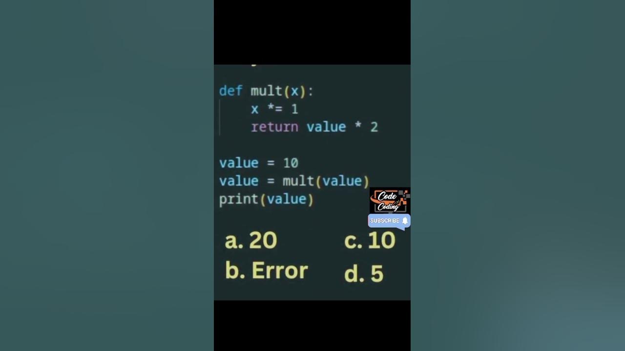 Python Quiz Codinglover Programming Python Codinglife Youtube 