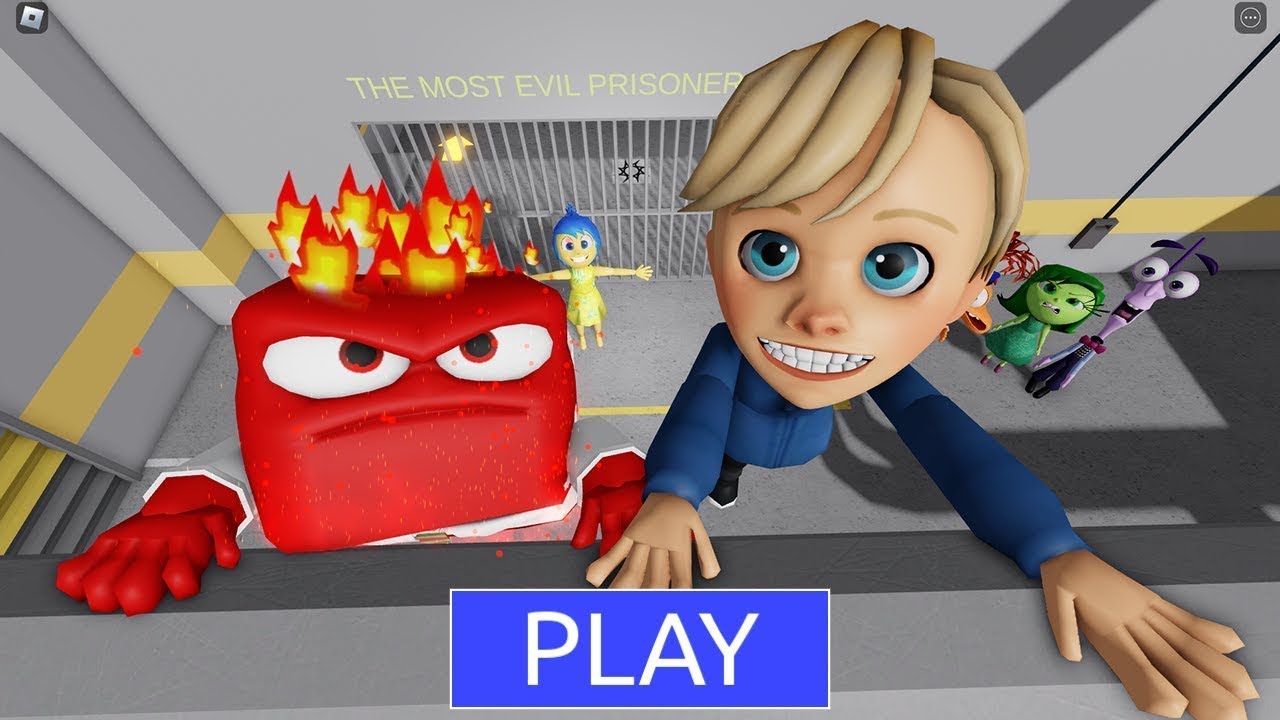 INSIDE OUT 2 ANGER and RILEY NEEDS HELP! BARRY'S PRISON RUN! OBBY Full ...