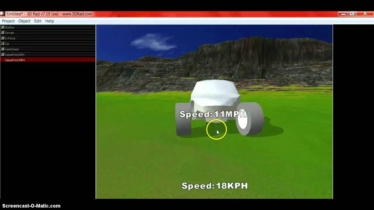 How to make 3D Rad's valueprint object show every unit of speed - YouTube
