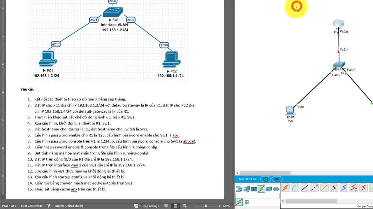 Lab1 - Cấu hình cơ bản cho Router và Switch Cisco - YouTube