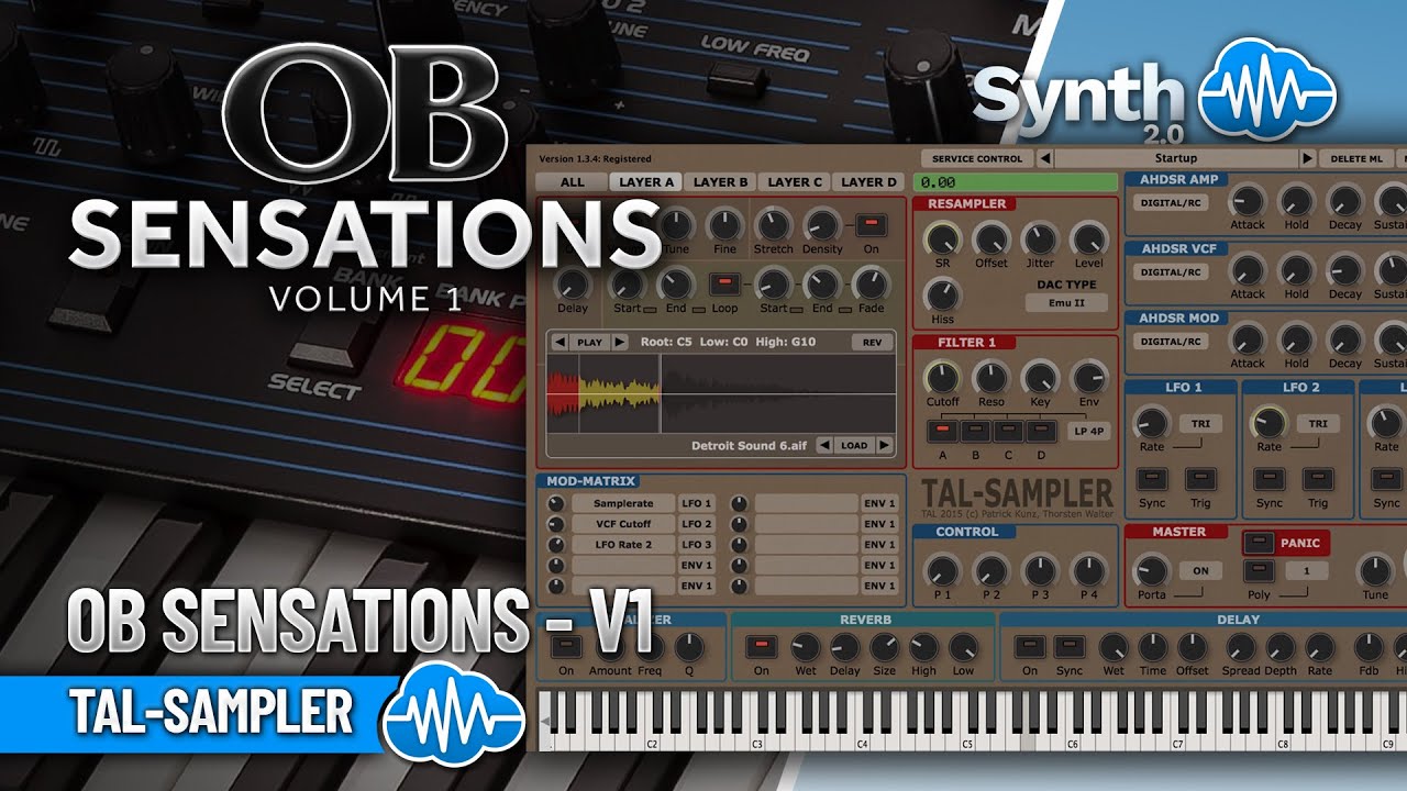 TAL SAMPLER ♫ 64 Custom Sounds OB Sensations V1 Sound Bank - YouTube